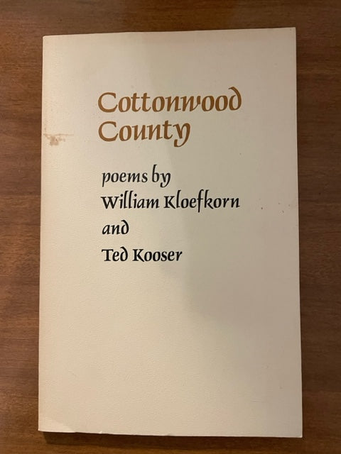 Cottonwood County Poems (Used Paperback) - William Kloefkorn, Ted Koos ...